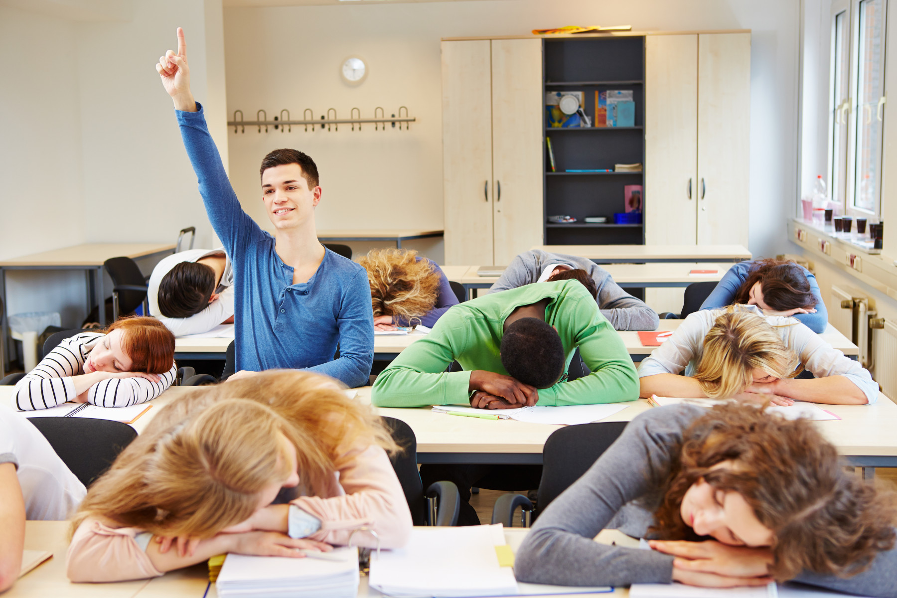 Studenten In De Klas Slapen