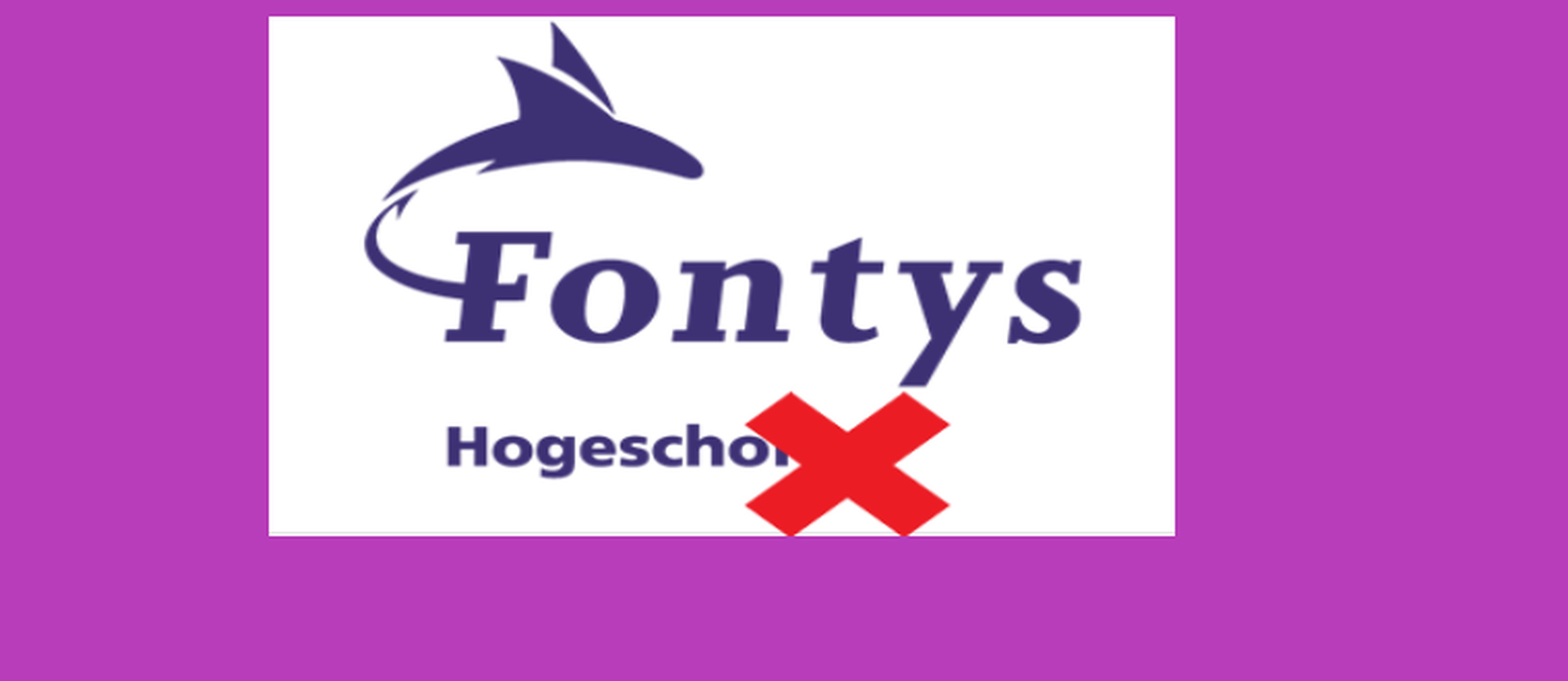 Fontys verandert van naam, of een beetje dan toch