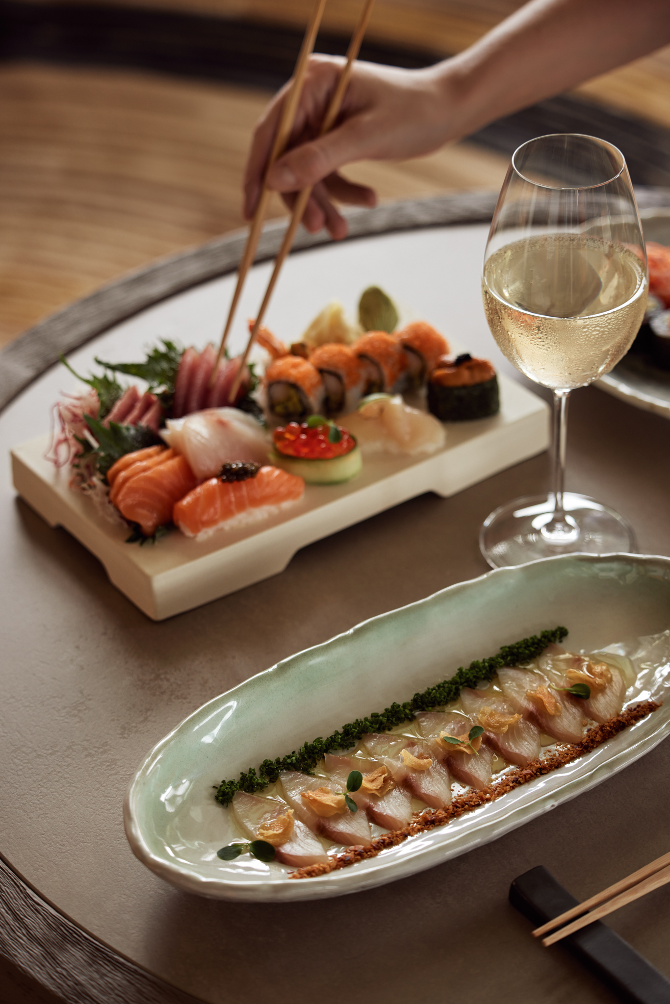 Modern Japanese overwater dining