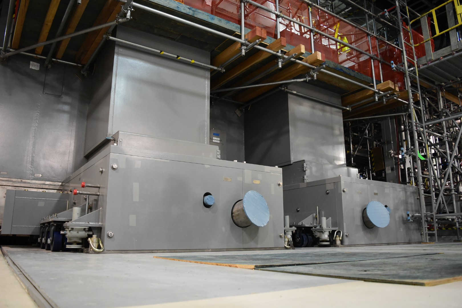 Radioactive waste melters assembled inside Vit Plant