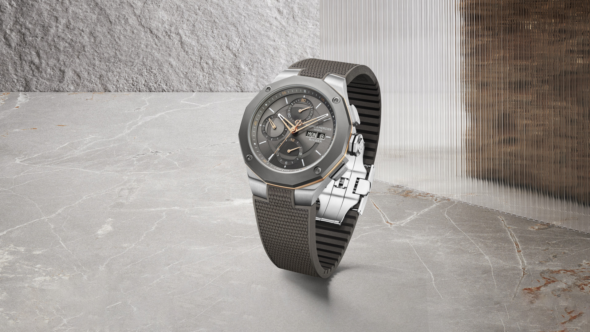 THE NEW RIVIERA CHRONO - THE ALLIANCE OF TITANIUM AND GOLD TONES