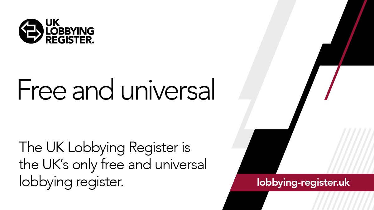 CIPR relaunch free and universal lobbying register