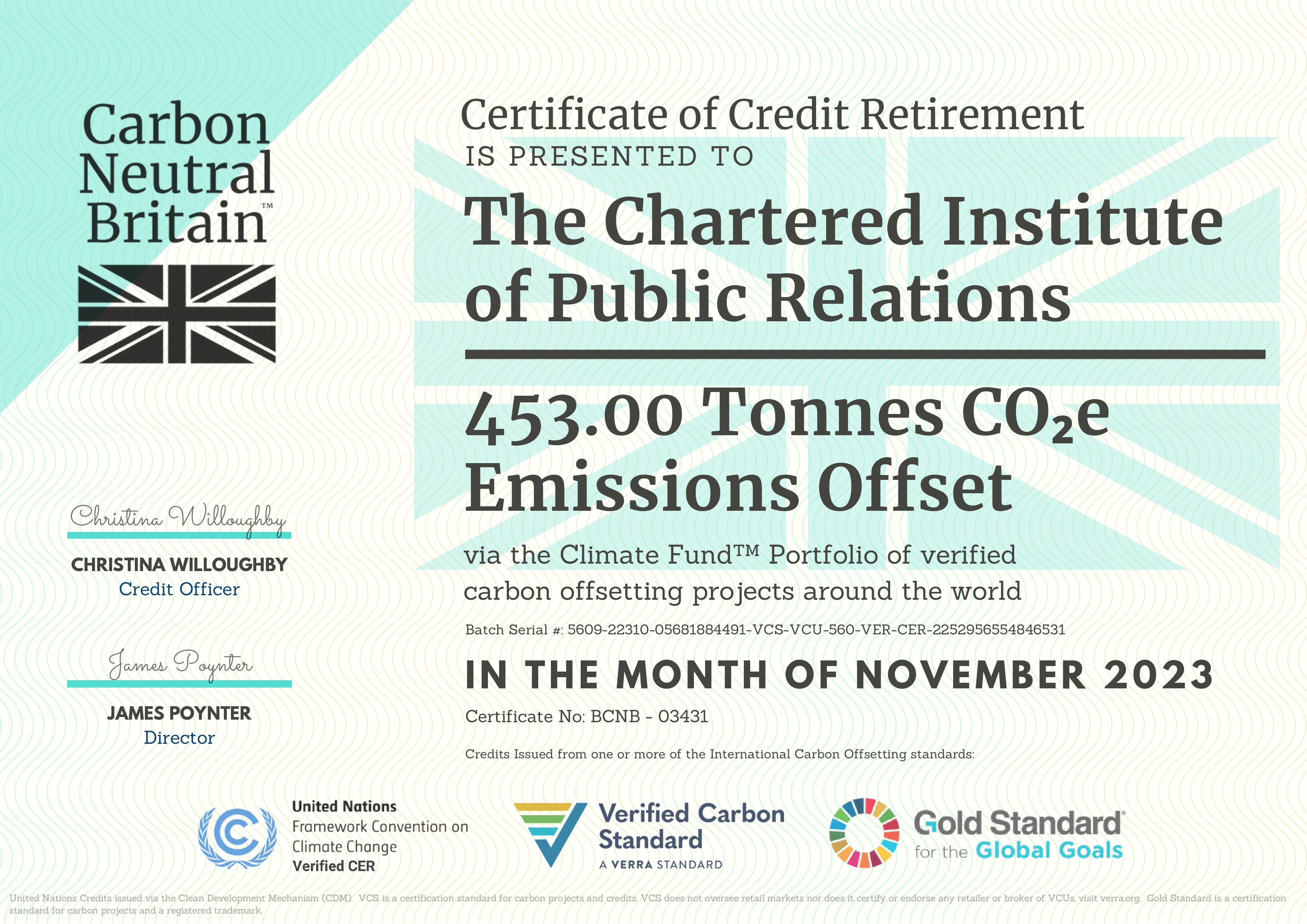 CIPR works with Carbon Neutral Britain to achieve Carbon Neutral Status