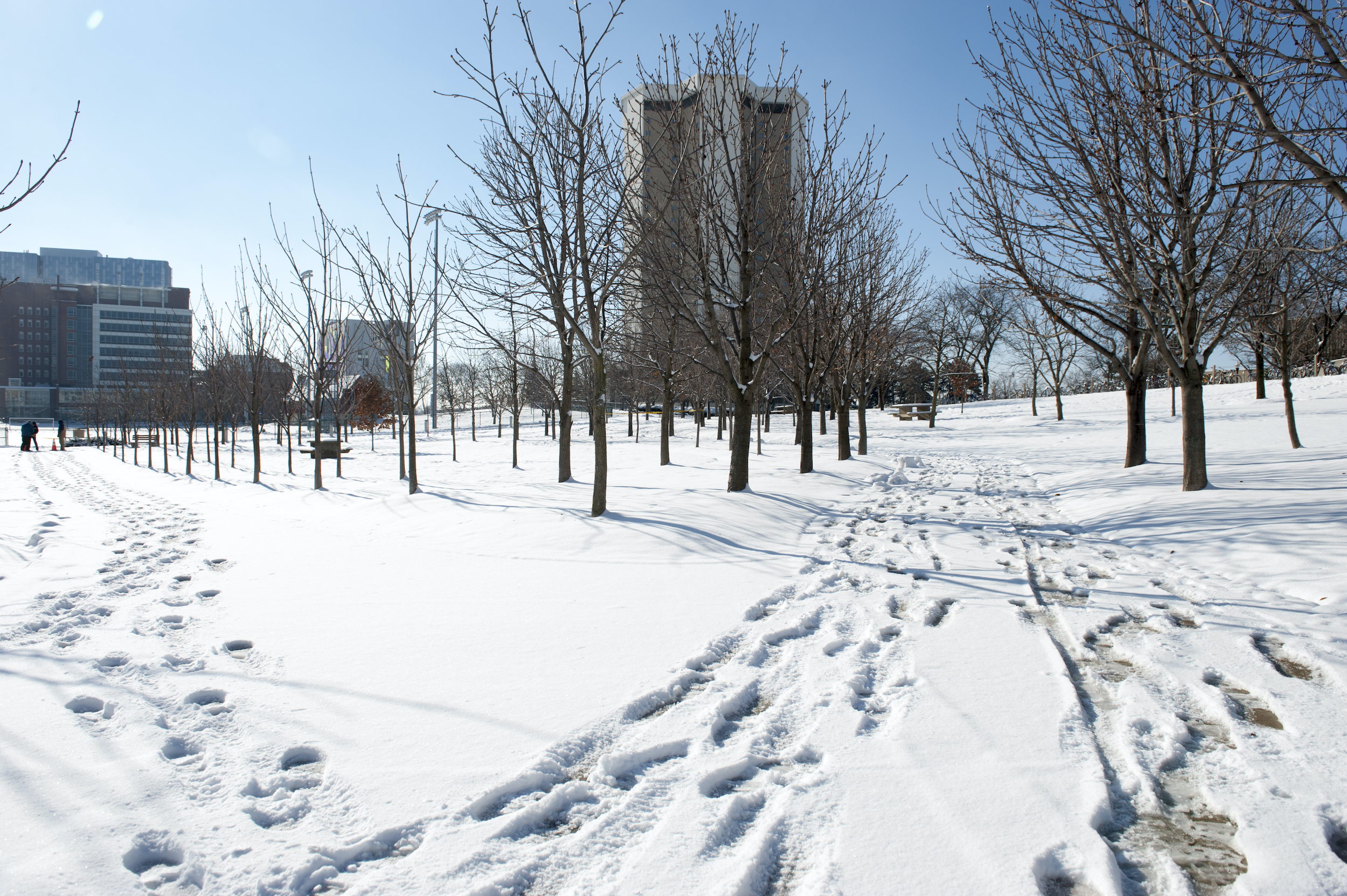 When does weather warrant canceling in-person classes at Ohio State?