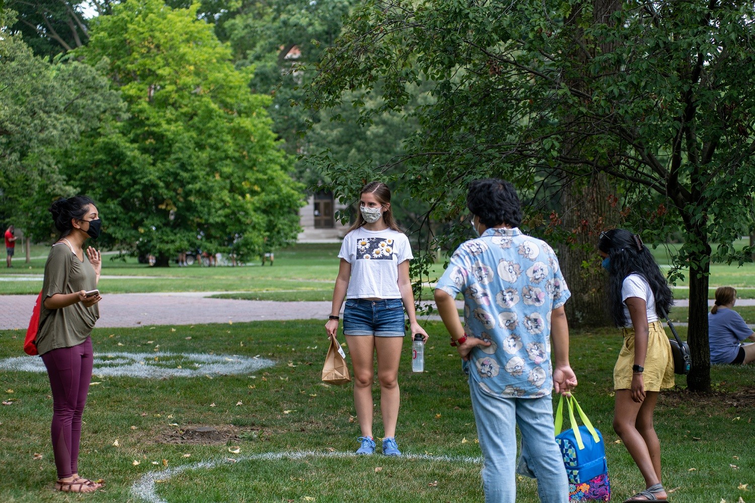 Painted Oval project helps encourage physical distancing at Ohio State