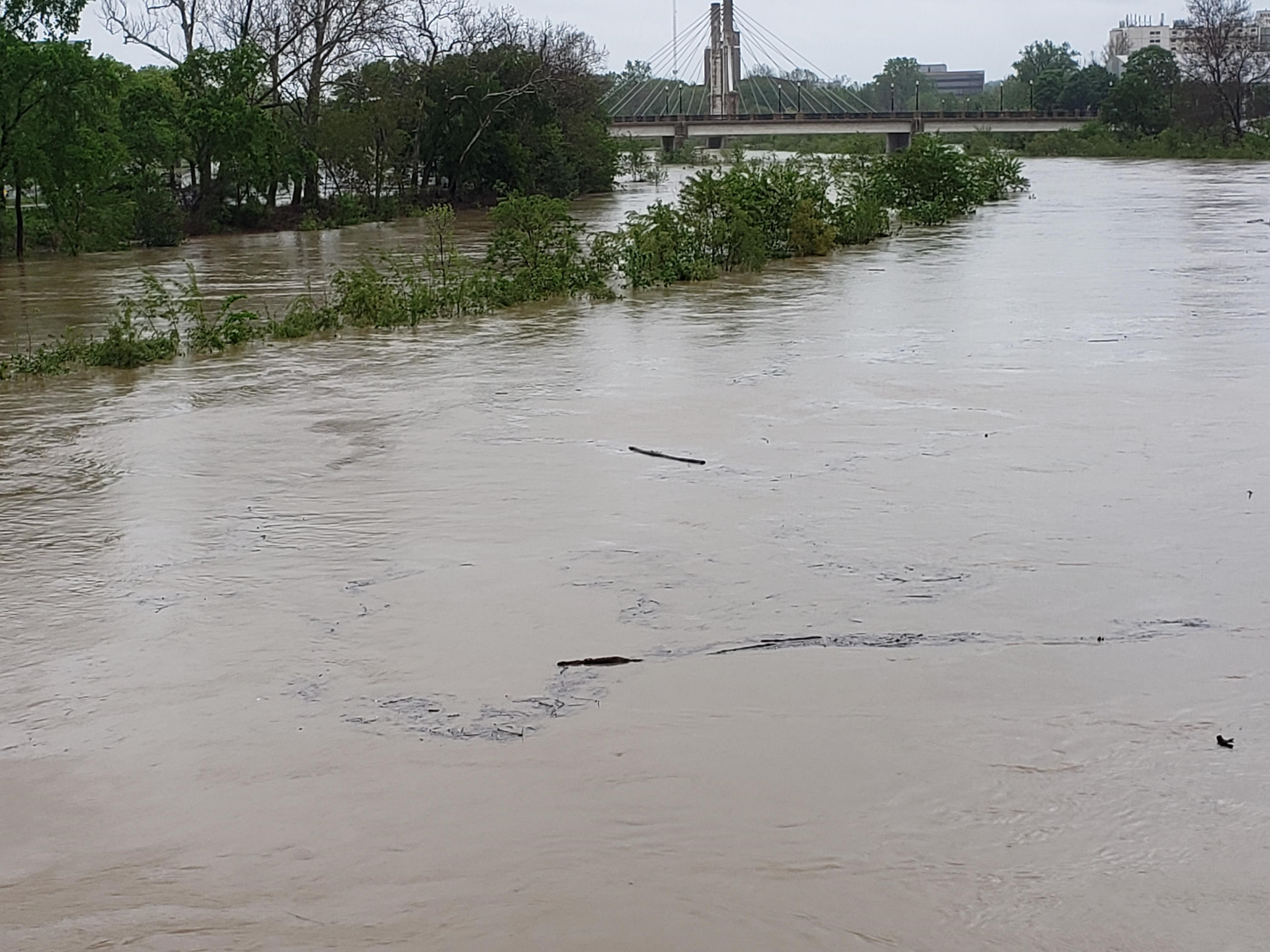 Heavy rain causes flooding on the Ohio State campus