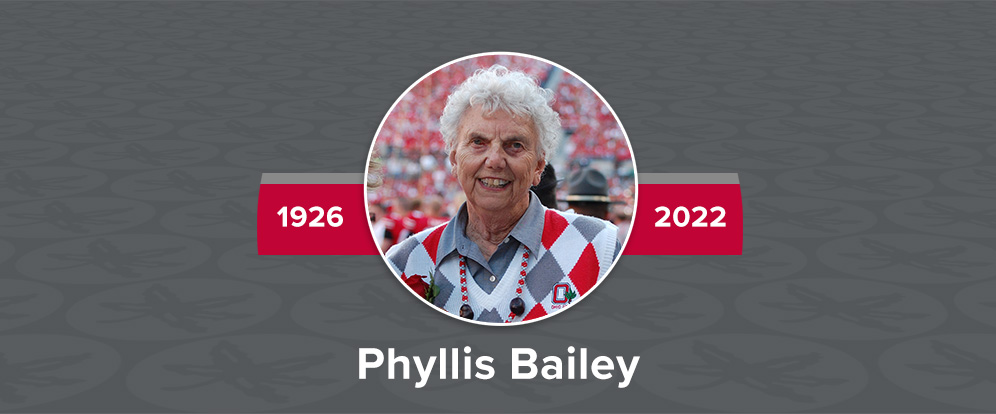 Ohio State athletics administrator Phyllis Bailey passes