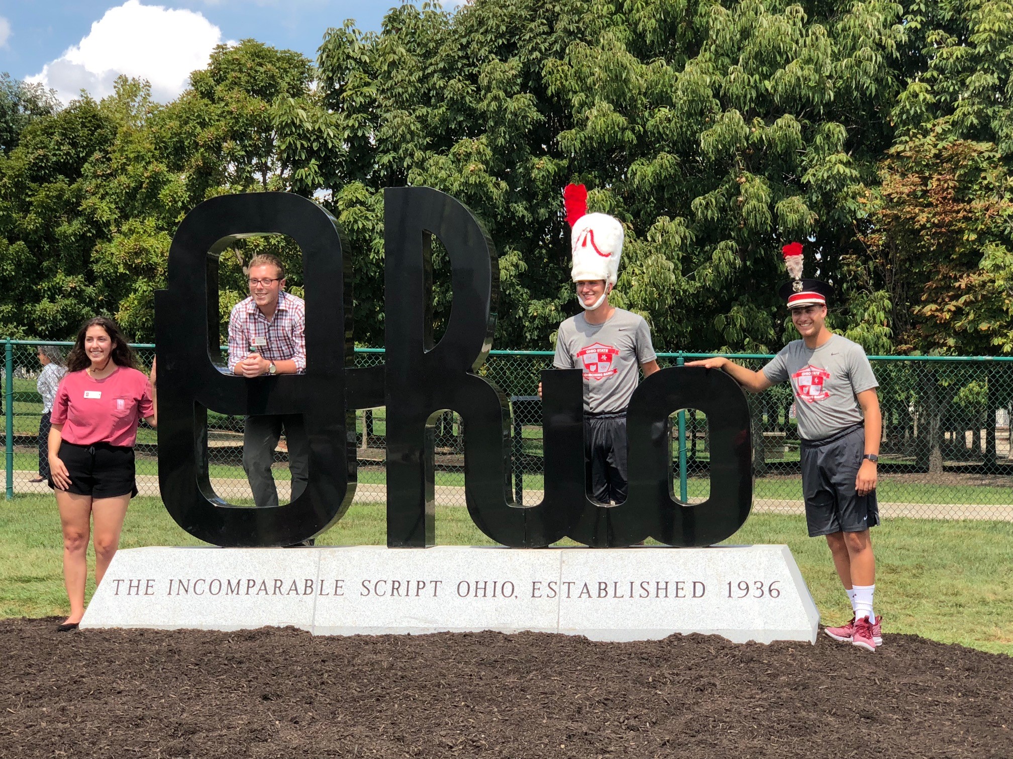 New monument honors Ohio State tradition of Script Ohio