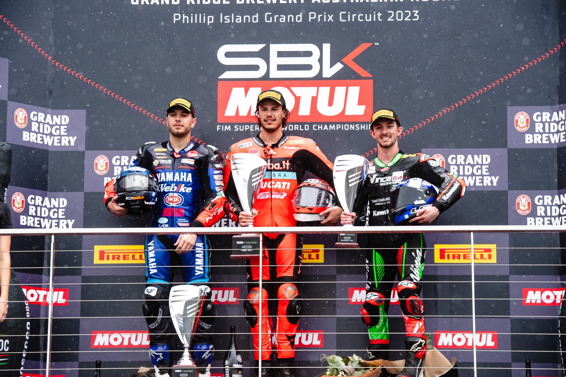 Bautista surfing to the win in Race 1 with Pirelli DIABLO Rain