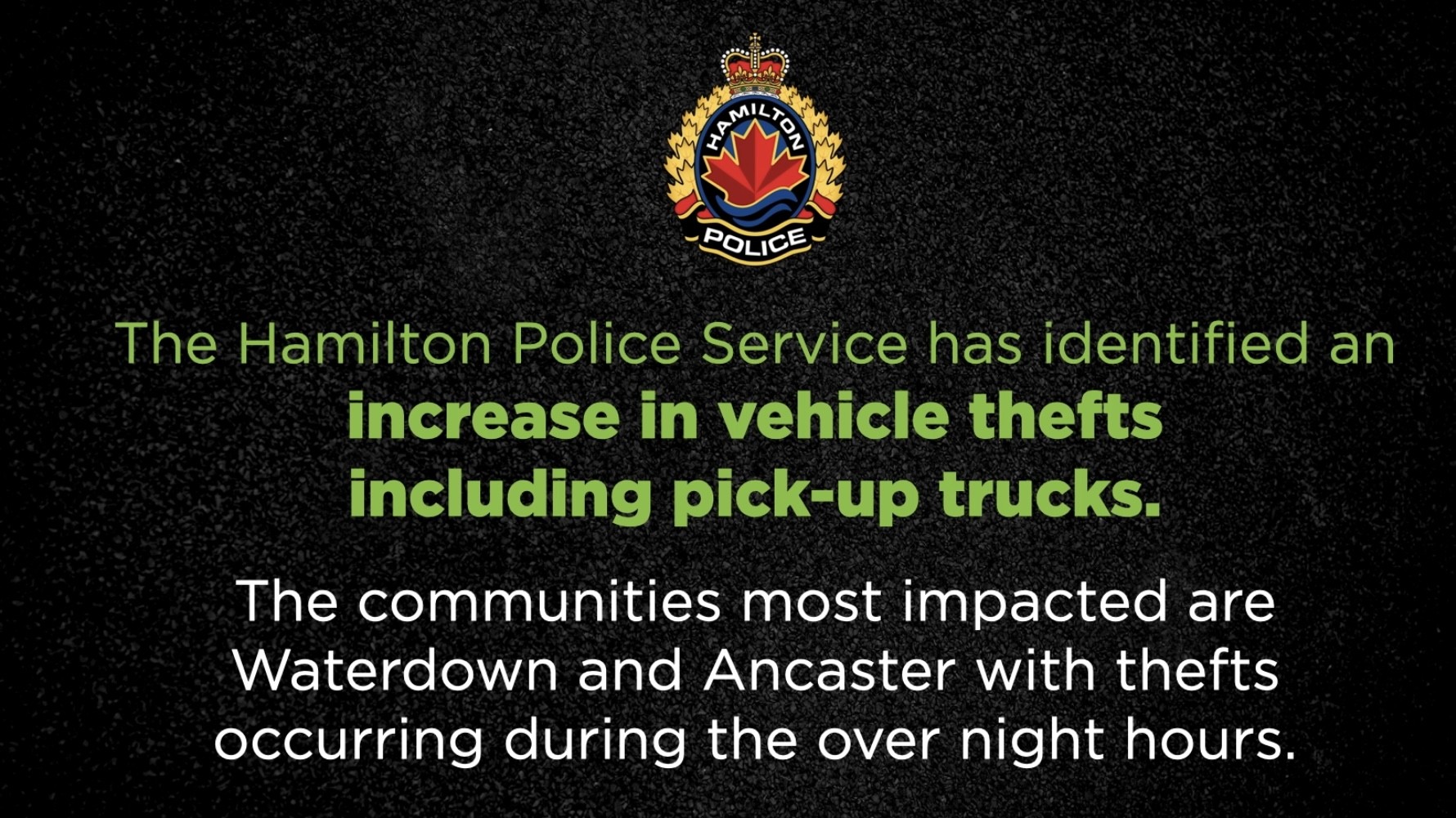 Hamilton Police Continue to Investigate High Volume of Vehicle Thefts