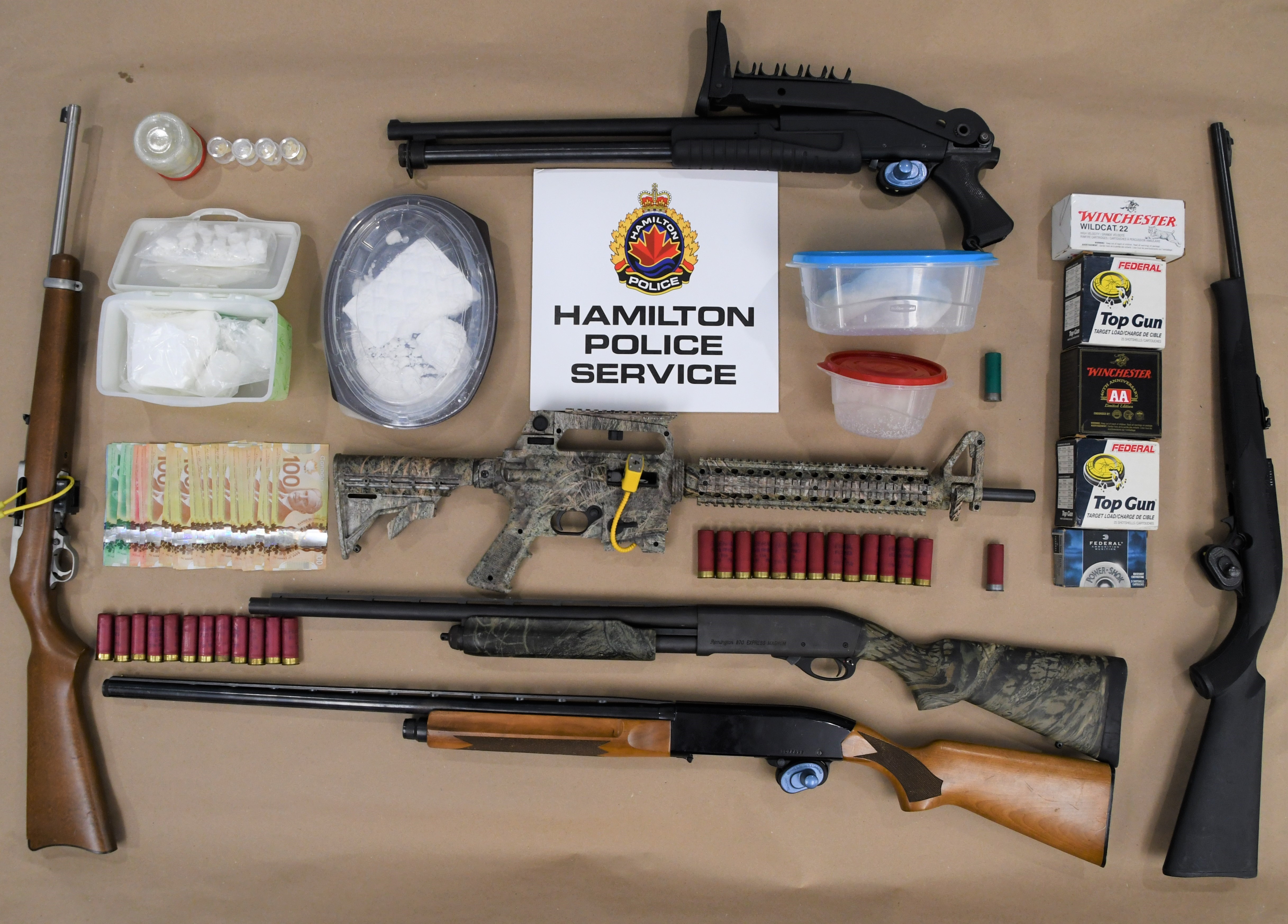 Hamilton Police Seize Six Firearms and 100K in Illicit Drugs