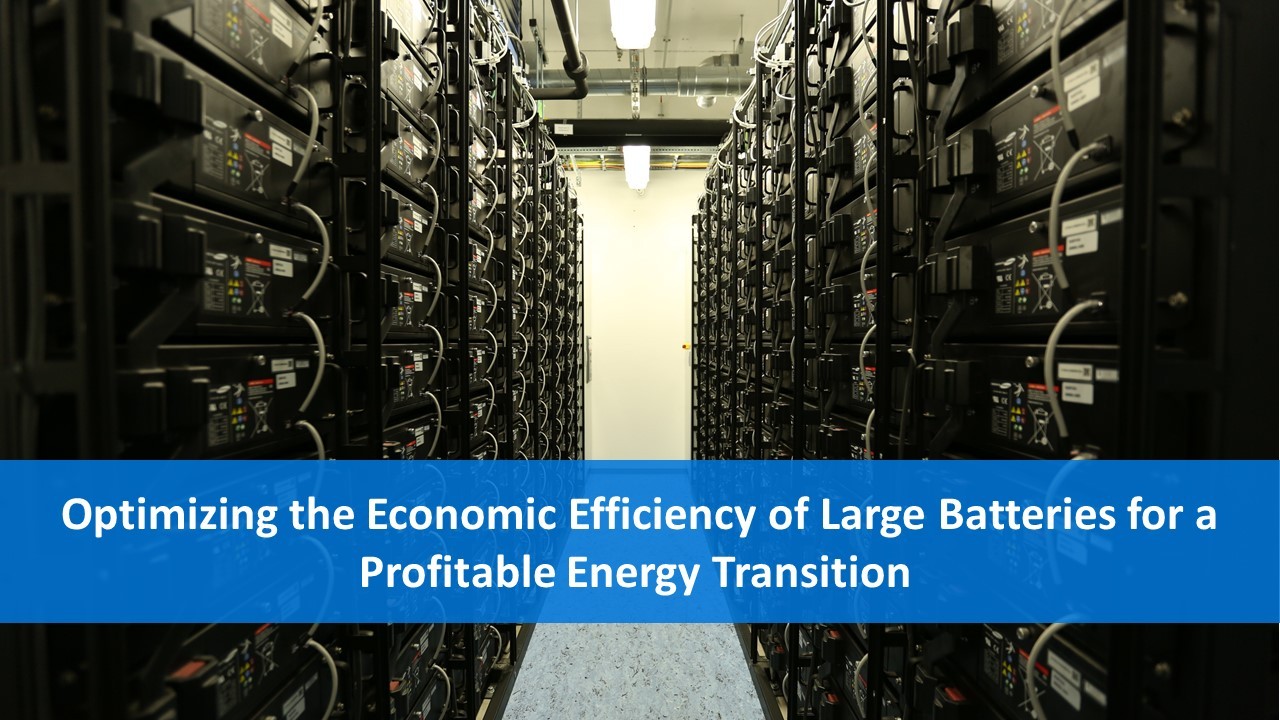 Optimizing the economic efficiency of large batteries for a profitable ...