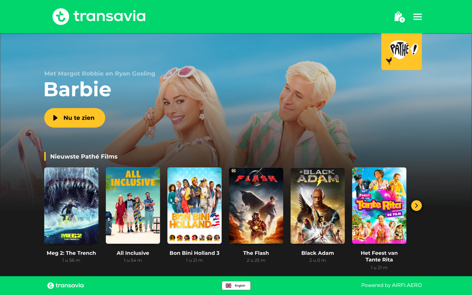 Pathé en Transavia starten innovatieve pilot met beste filmaanbod in de ...