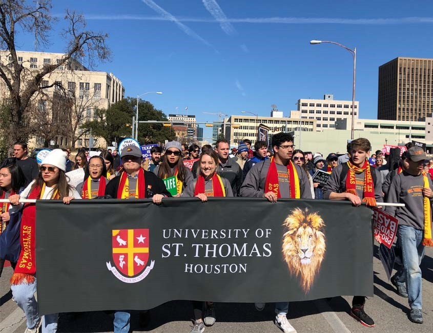 UST Celts for Life Group Marches for Life in Austin