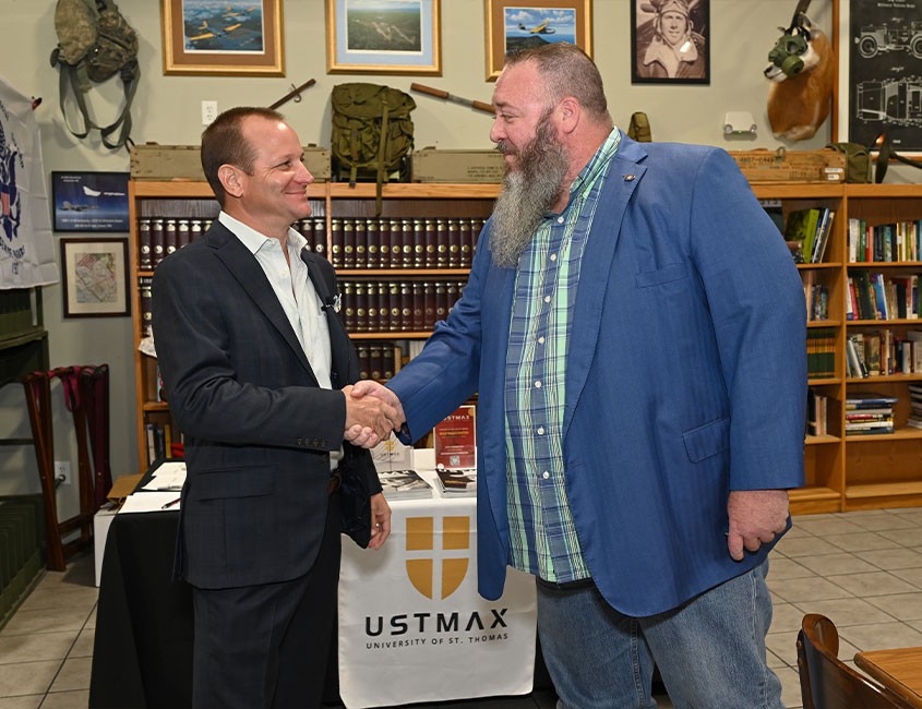 Conroe Mayor Jody Czajkoski with Honor Cafe Chris Sadler
