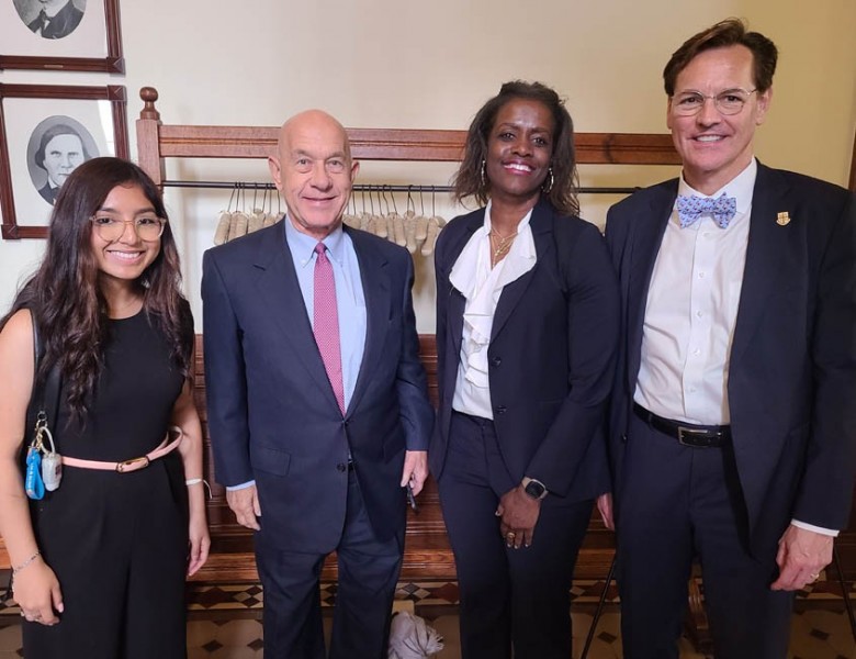 UST President and Students at TEG Day in Austin