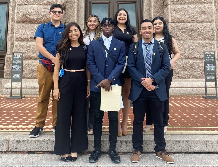 UST President and Students at TEG Day in Austin