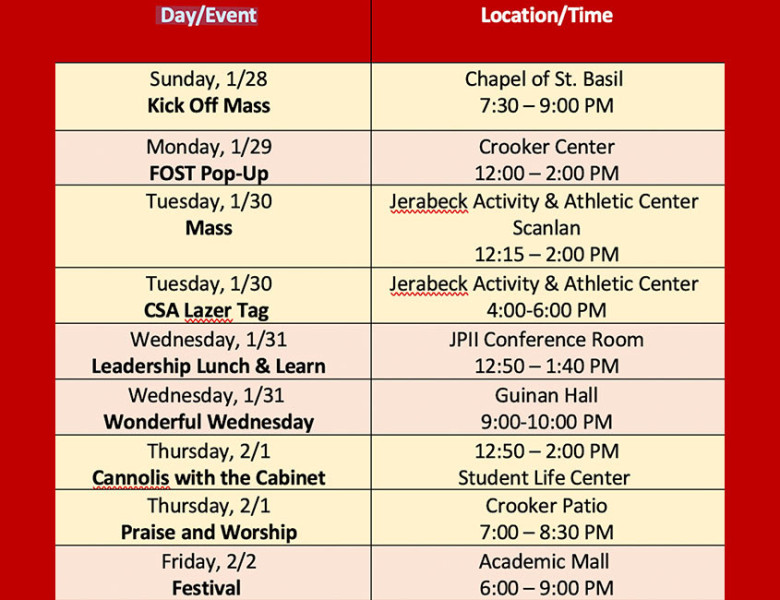 UST adds weeklong Festival of St. Thomas to spring calendar