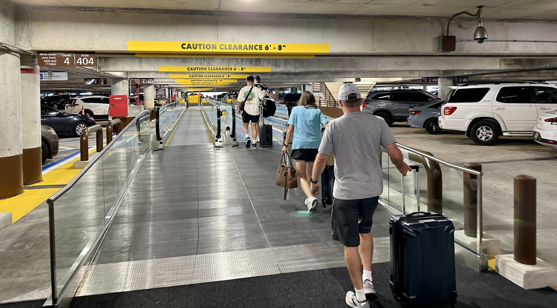 New moving walkways now open in Long Term Parking Garage