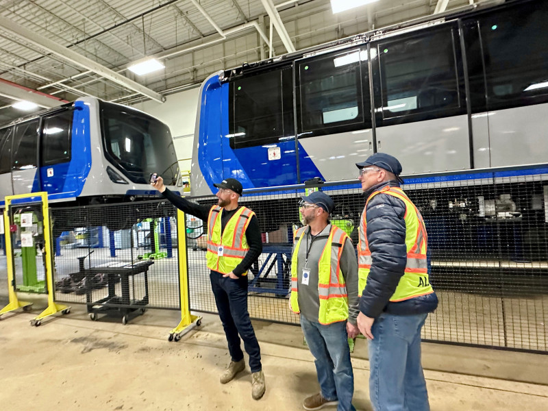 New shuttle cars for Airsides A and C rolling along