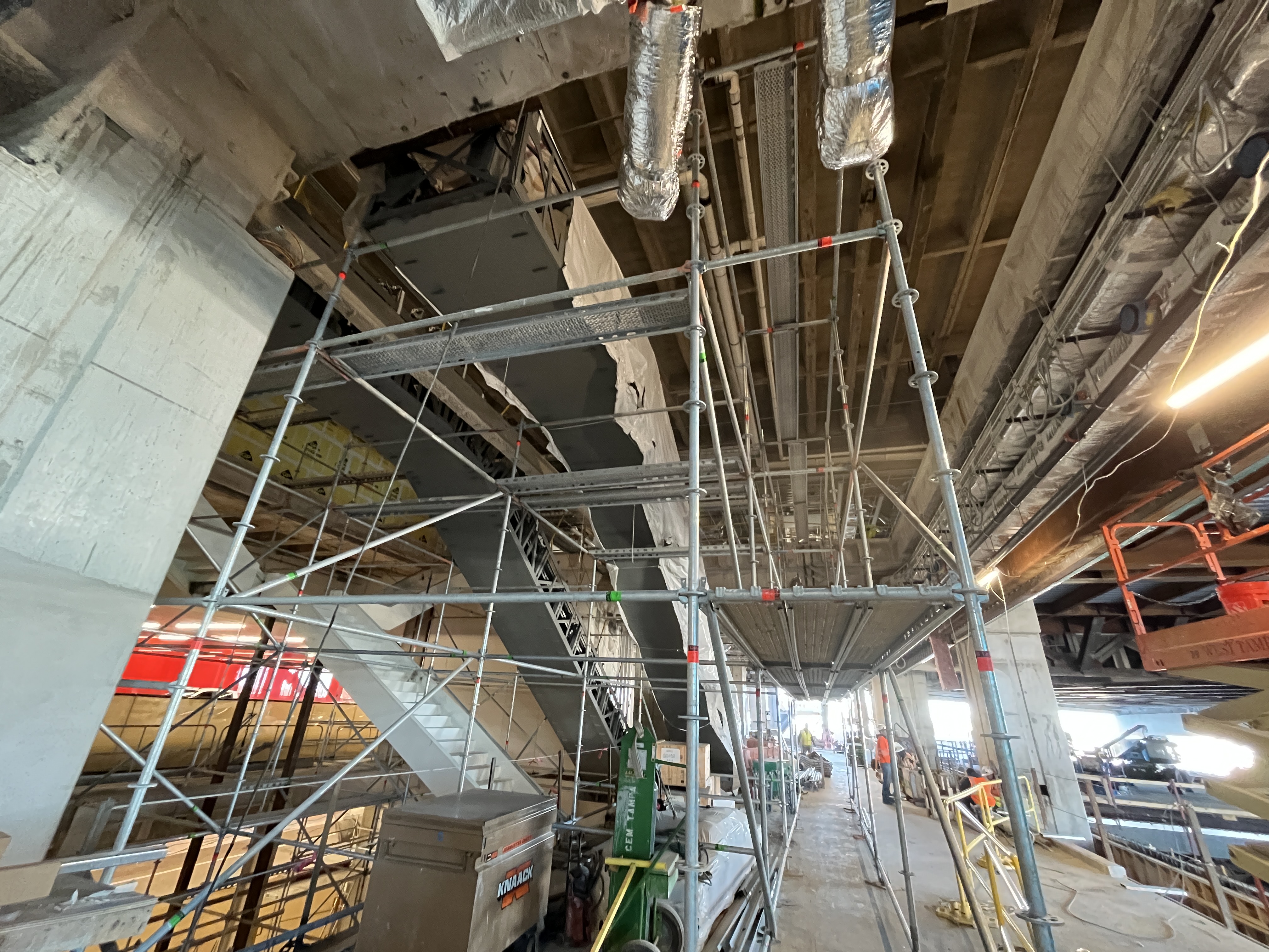 Escalators, elevators being installed in Red Express Curbsides building