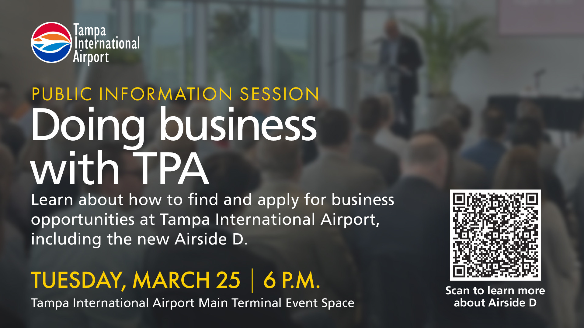 Want to learn how to do business at TPA? Attend this special public ...