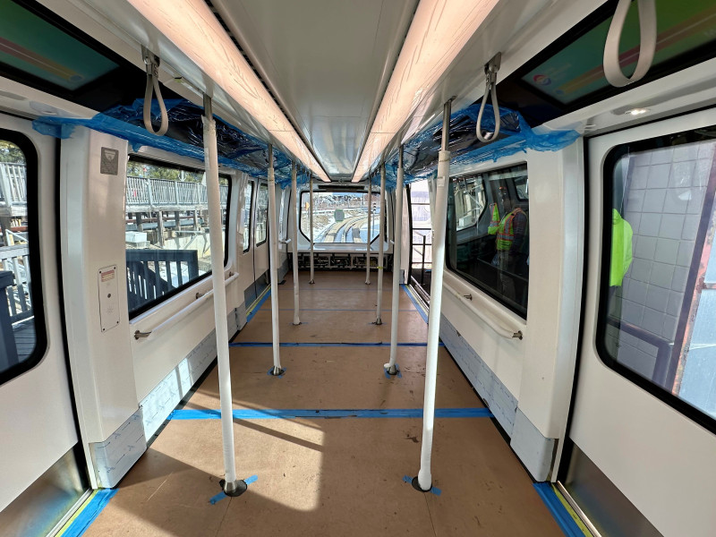 New shuttle cars for Airsides A and C rolling along