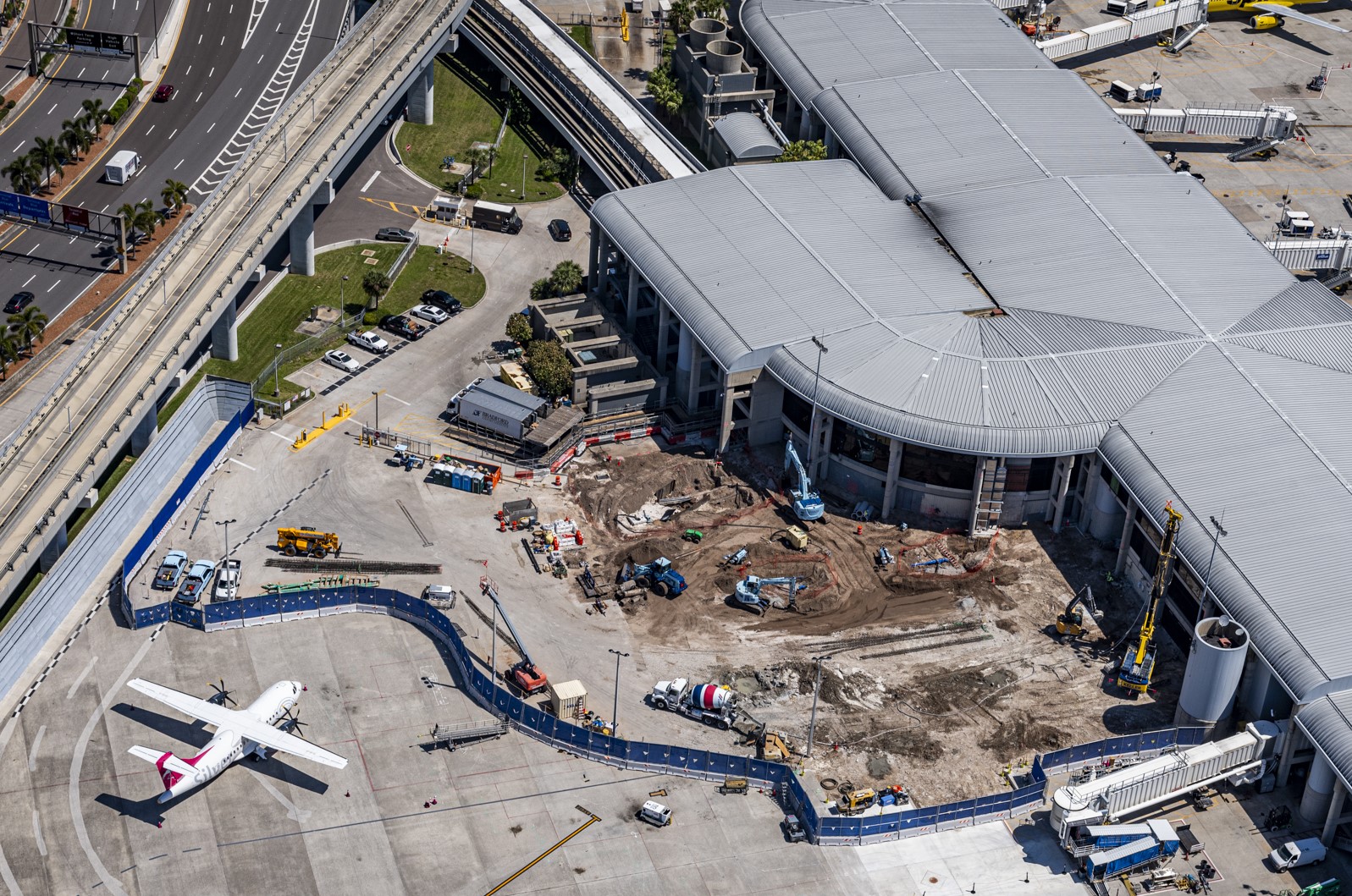 Structural steel going up for security checkpoint expansions at TPA