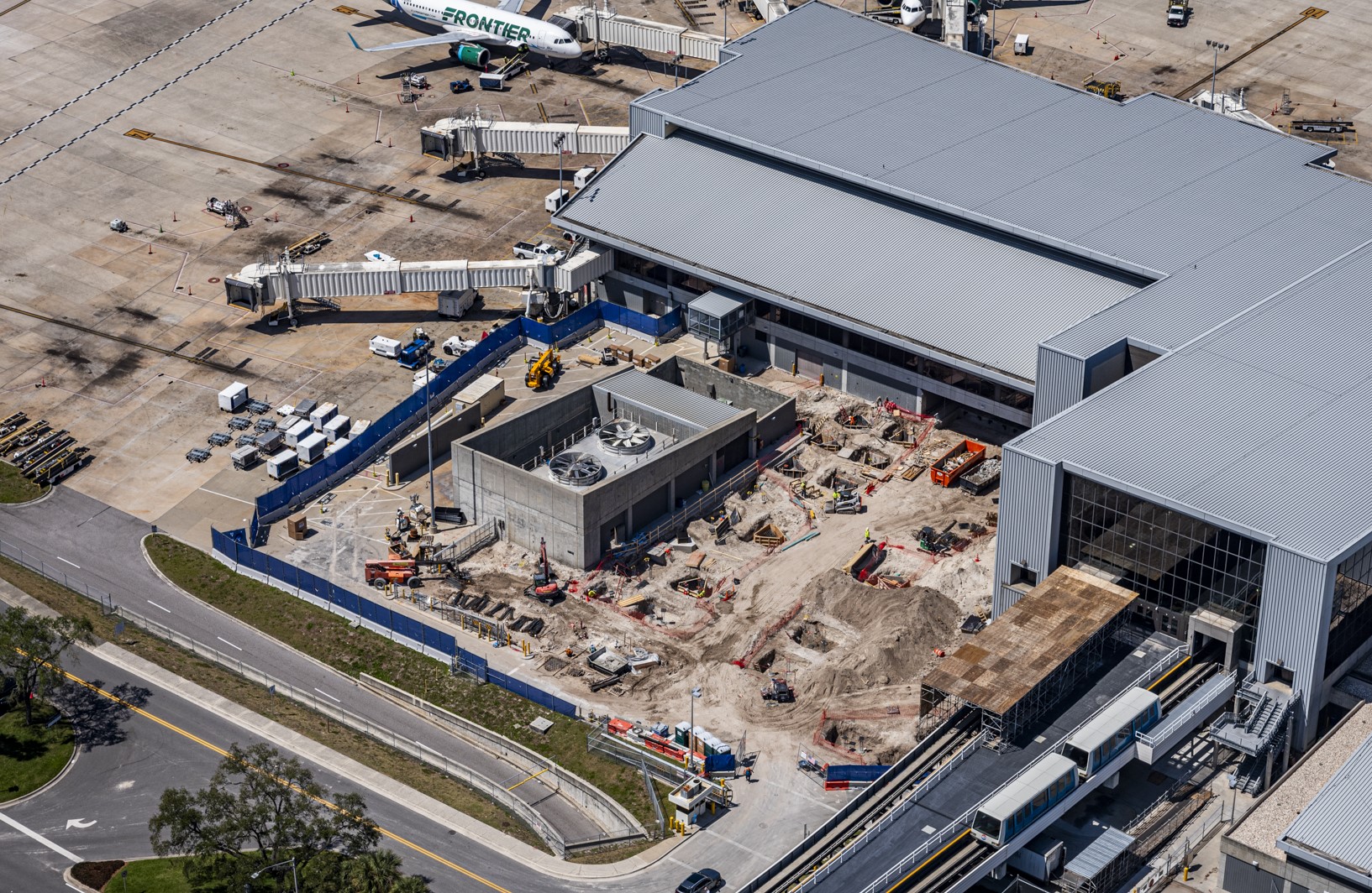 Structural steel going up for security checkpoint expansions at TPA