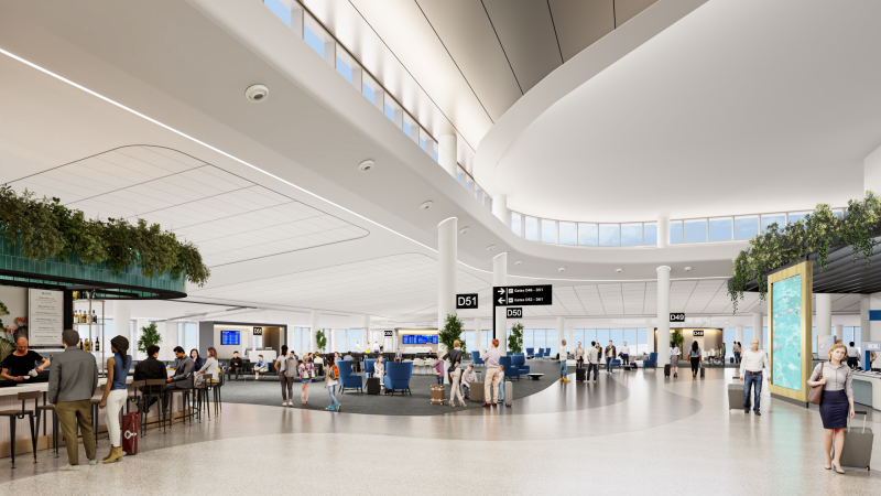 TPA shows new renderings of Airside D exterior and interior