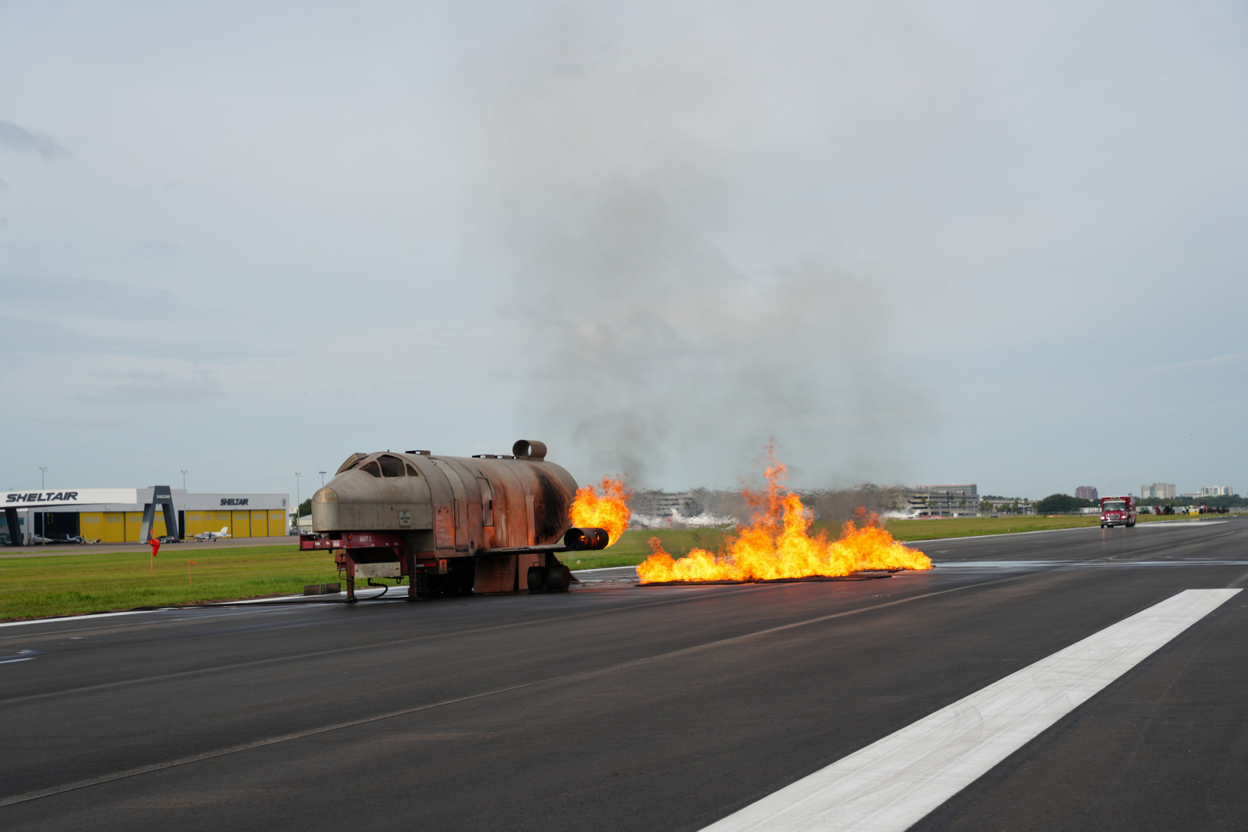 Emergency crews mobilize on TPA’s airfield for mass casualty exercise