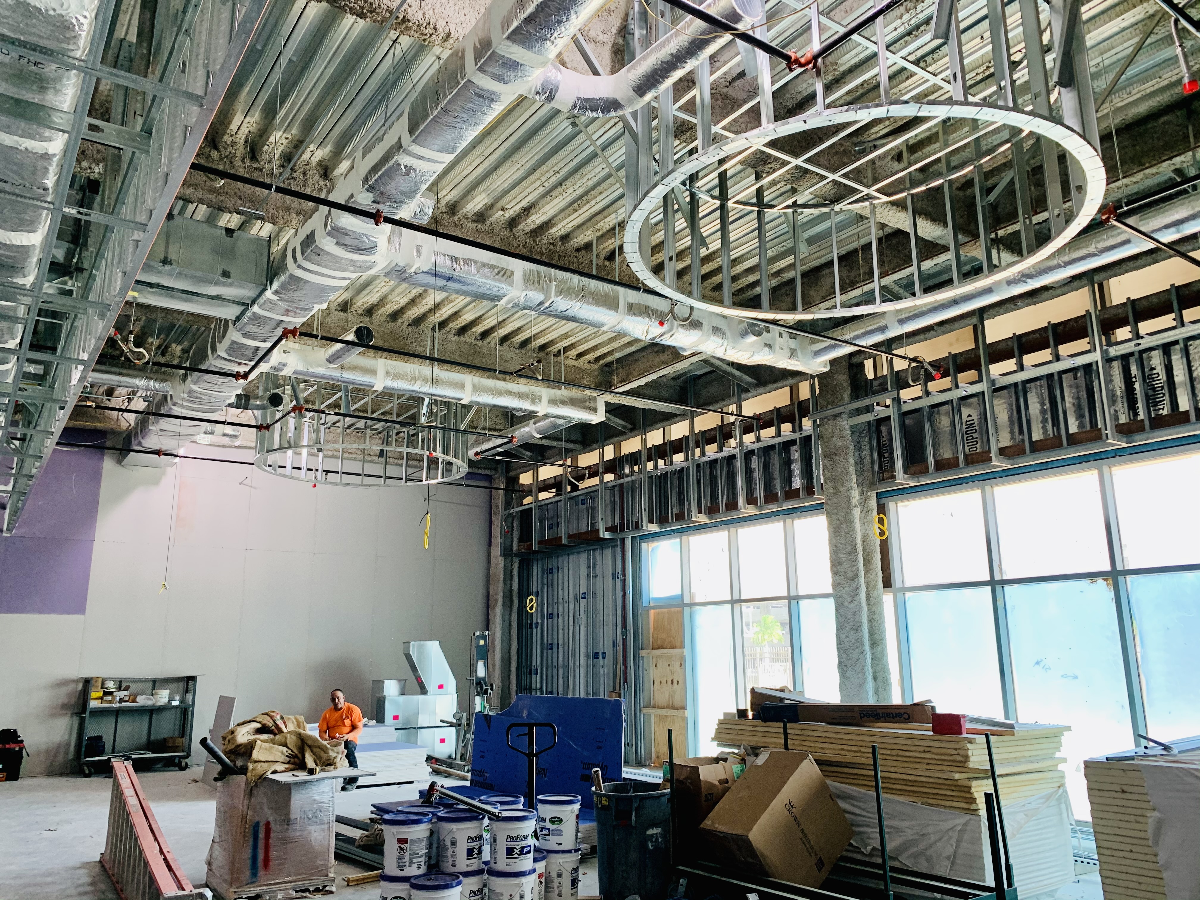 Construction update: SkyCenter, atrium flying along