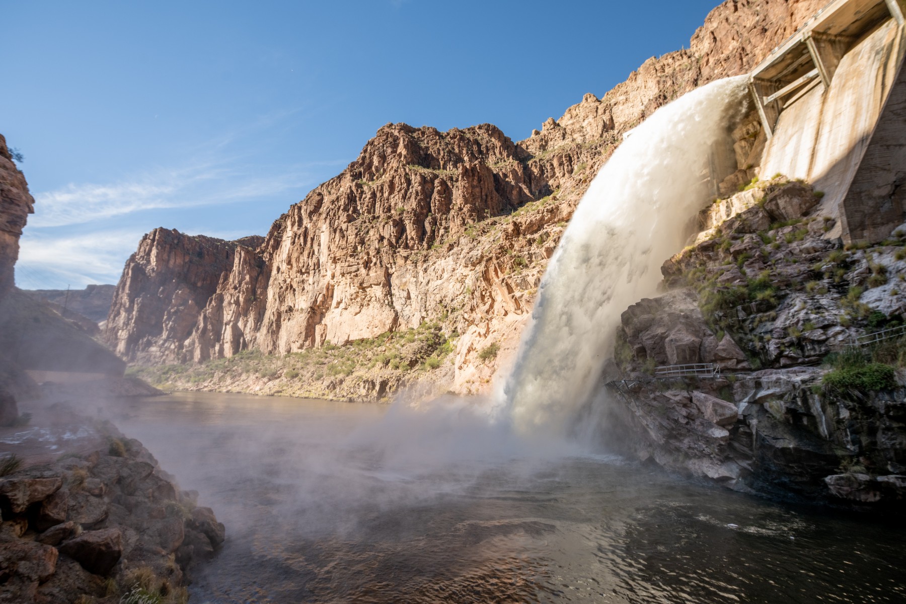 SRP Performs Final Dam Spill Gate Test of the Year at Horse Mesa Dam