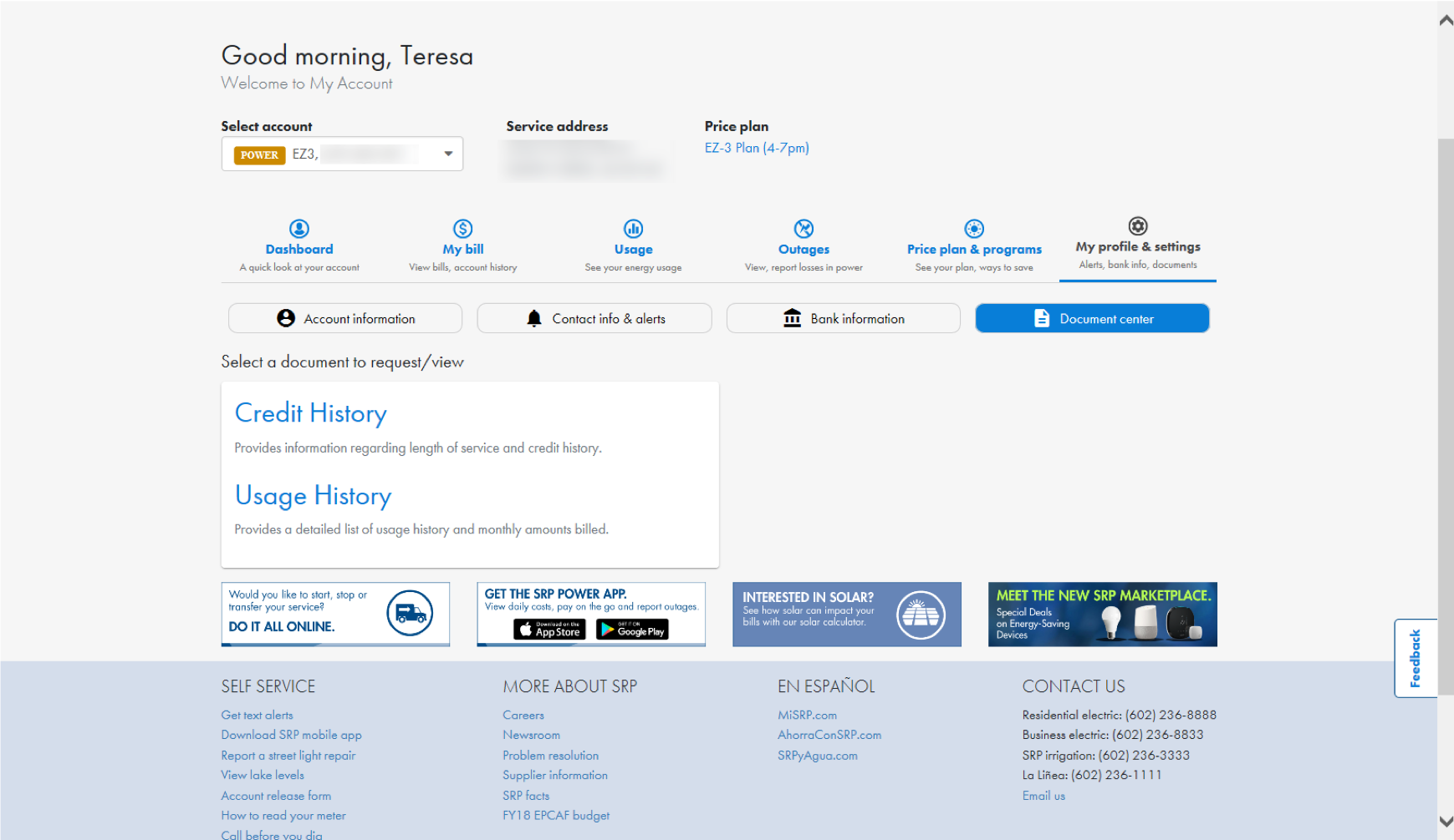 A Redesigned My Account For Our Customers