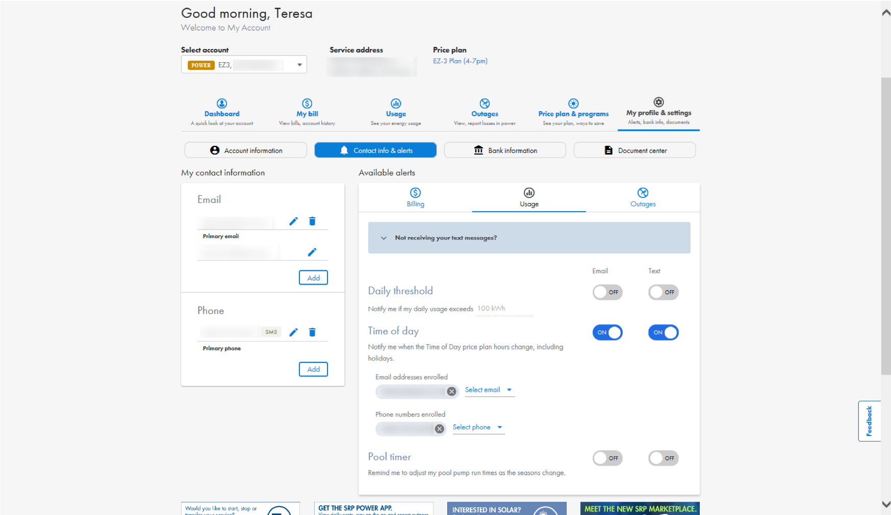 A Redesigned My Account For Our Customers
