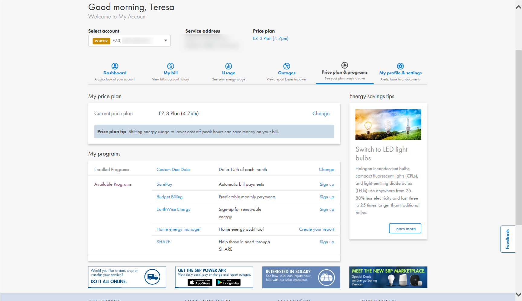 A Redesigned My Account For Our Customers