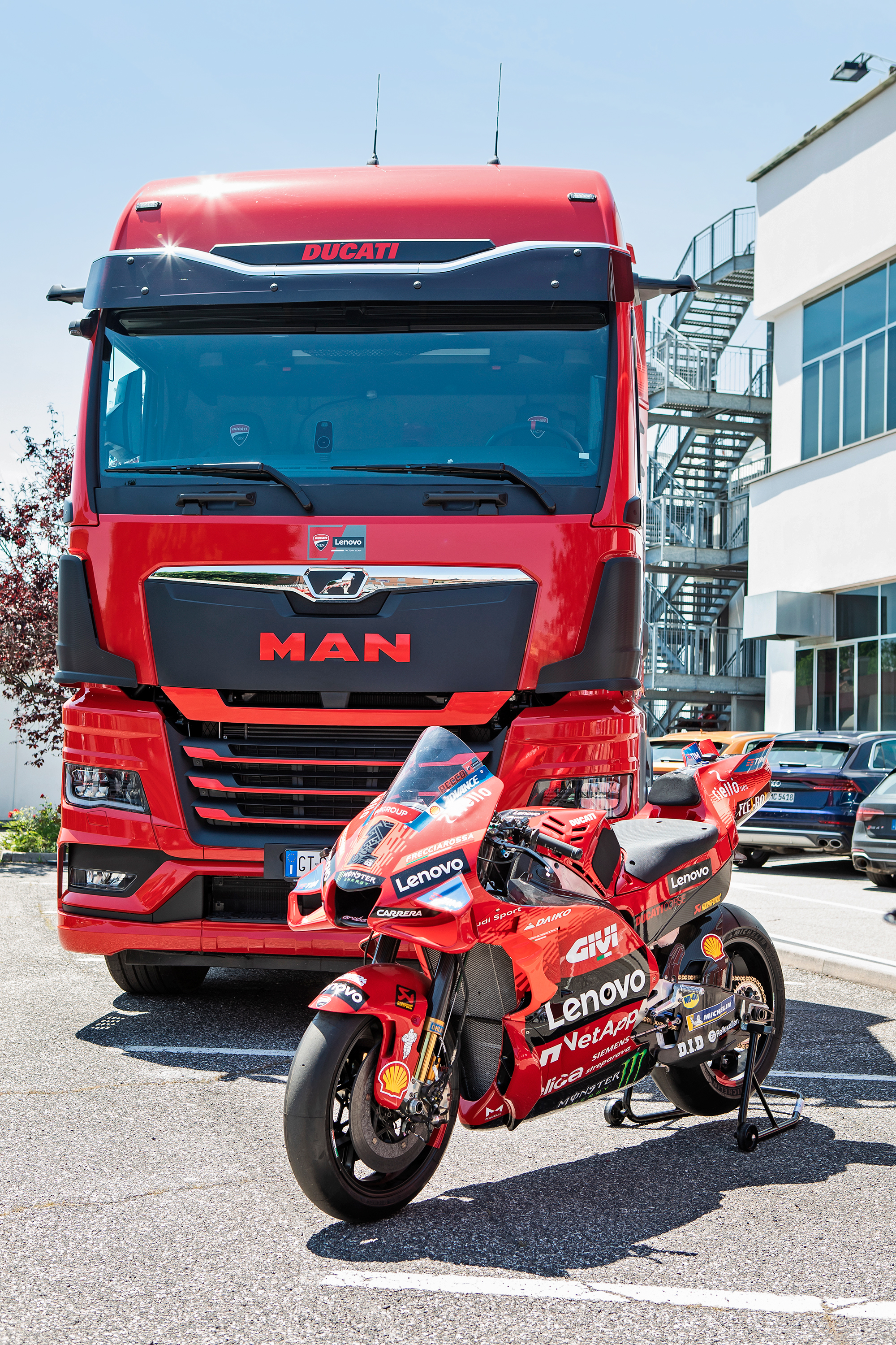 MAN is the official supplier of the Ducati Lenovo Team