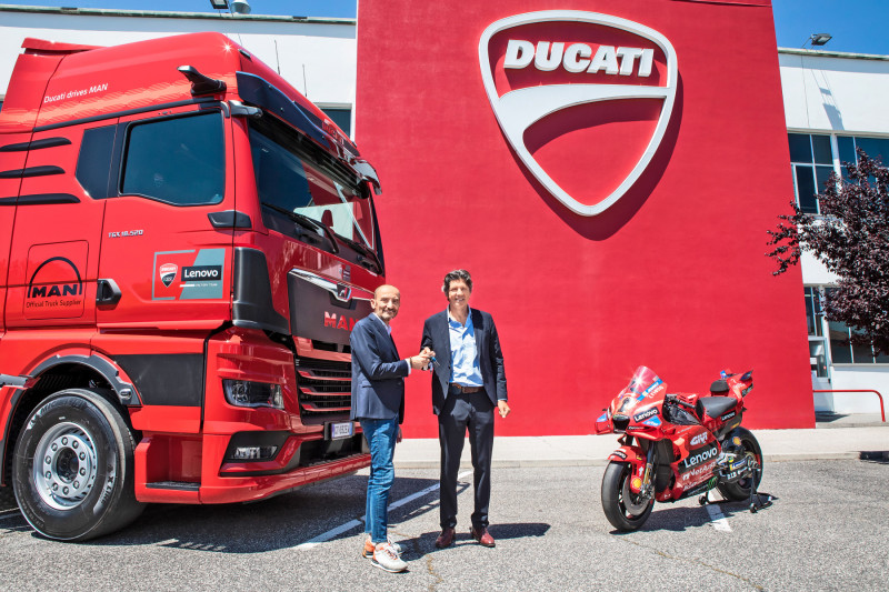 MAN is the official supplier of the Ducati Lenovo Team