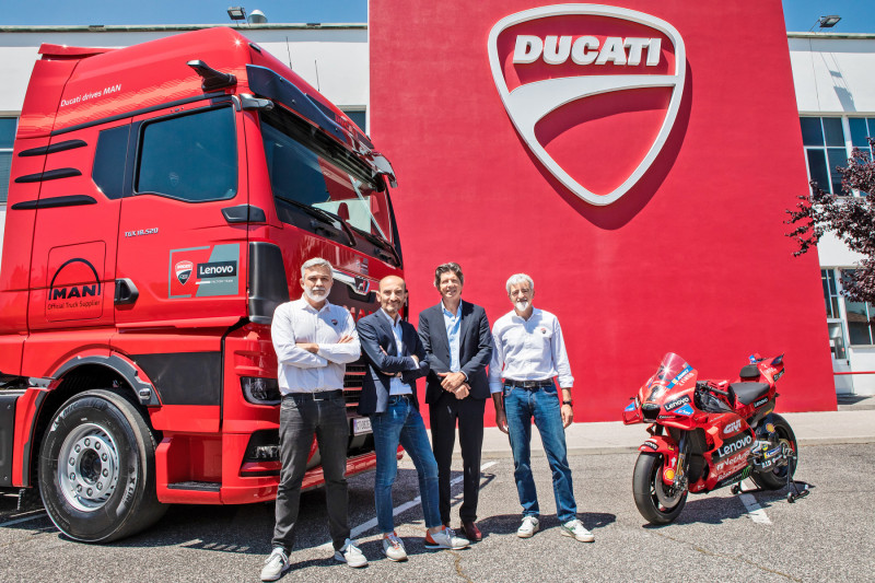 MAN is the official supplier of the Ducati Lenovo Team
