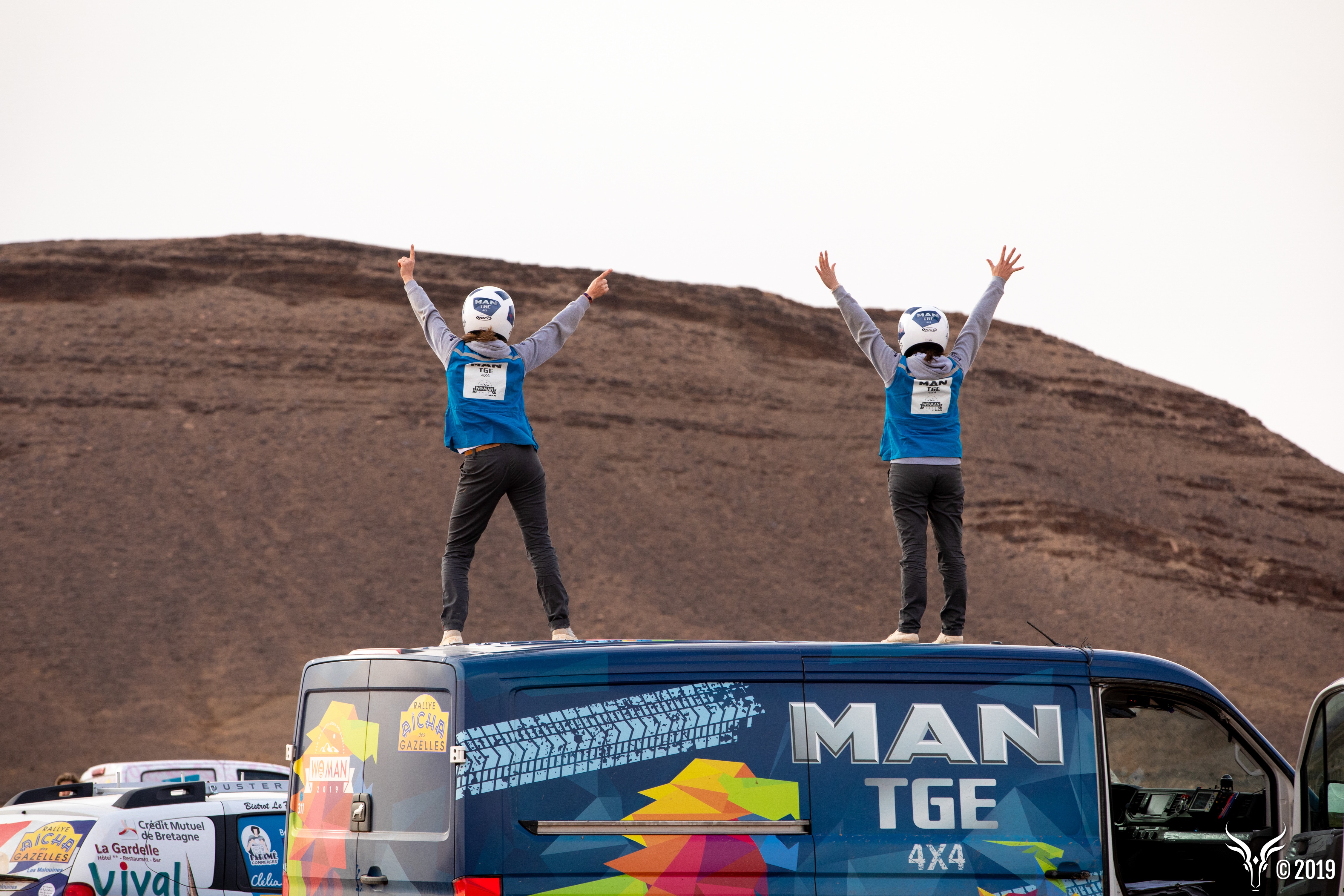 MAN Team mit TGE 4x4 bei der 29. Rallye Aïcha des Gazelles auf dem Podium