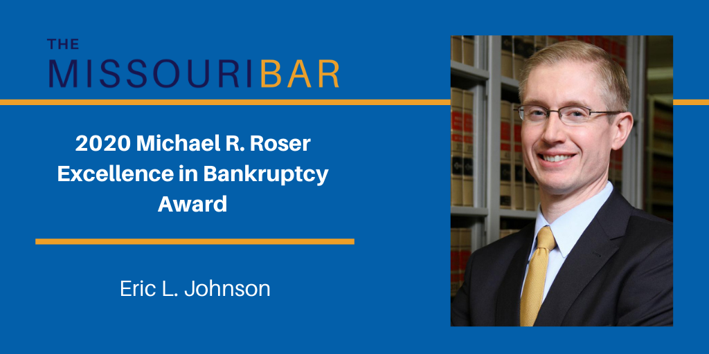 Eric L. Johnson selected for 2020 Roser Award