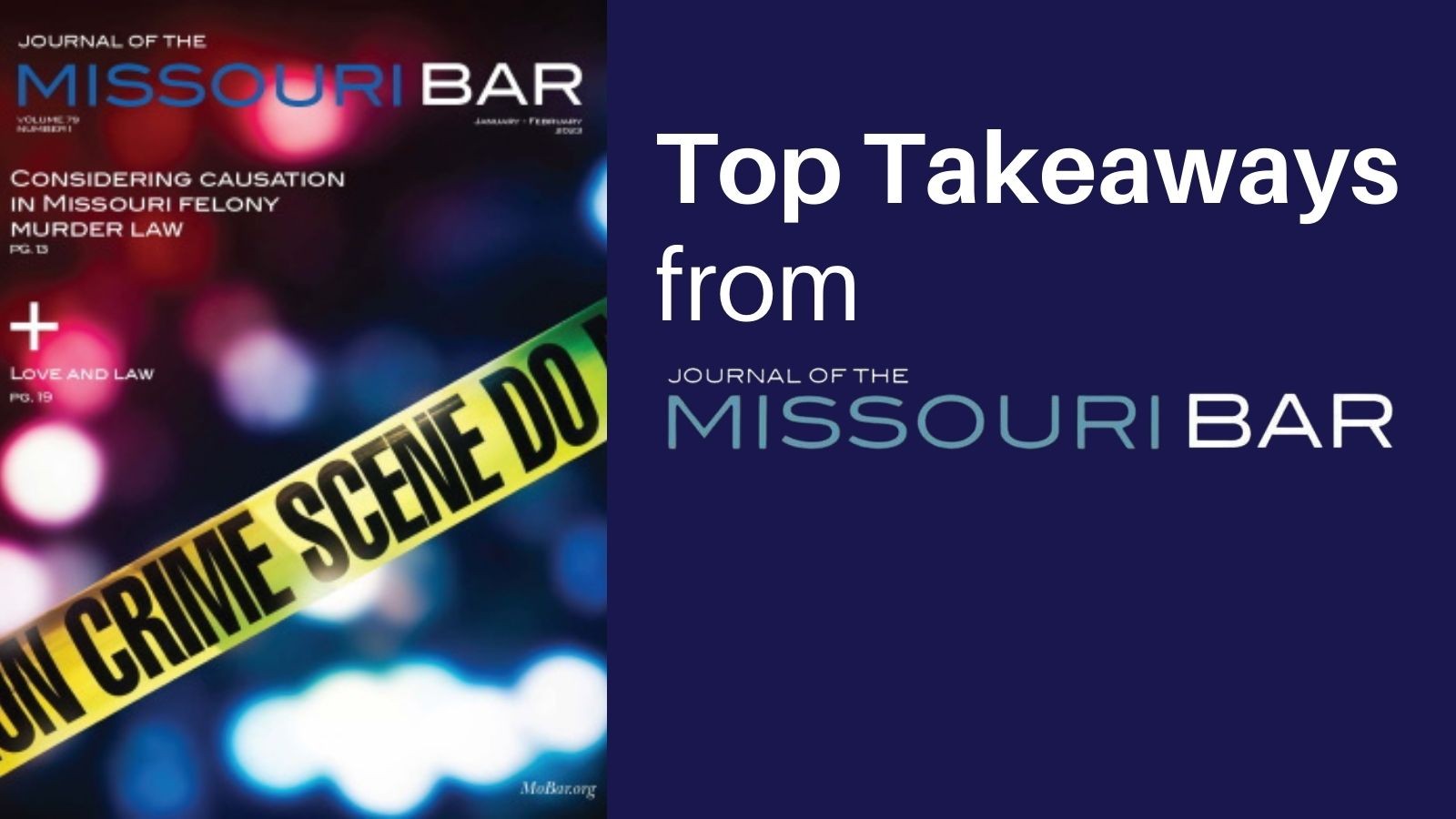 Top Takeaways from the Journal of The Missouri Bar - January/February 2023