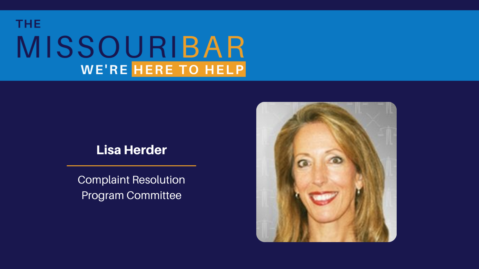 Lisa Herder reappointed as Complaint Resolution Program Committee chair