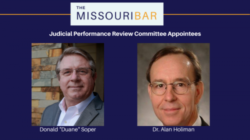 Soper and Holiman appointed to Judicial Performance Review Committee