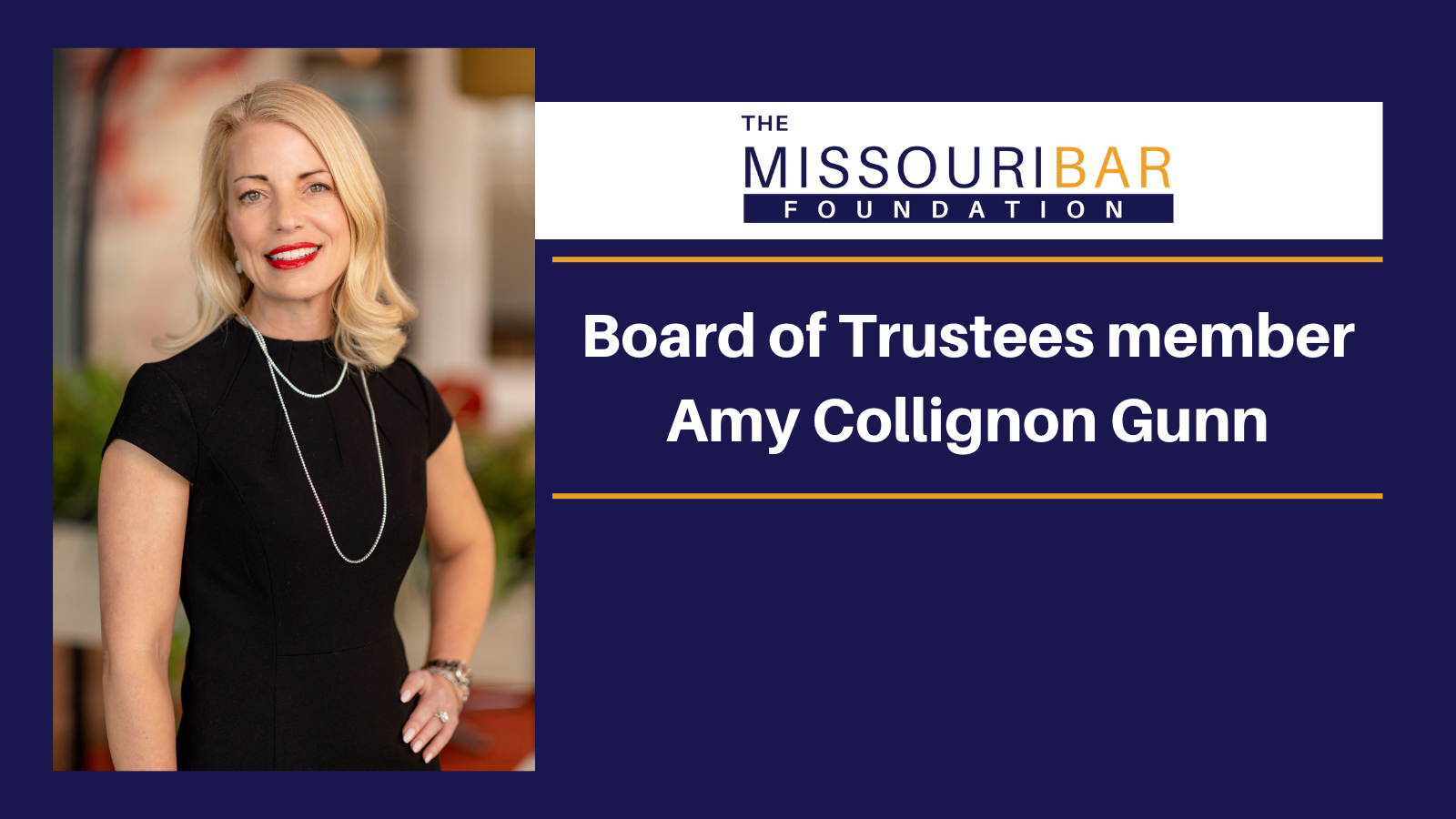 Meet Amy Collignon Gunn, Missouri Bar Foundation trustee