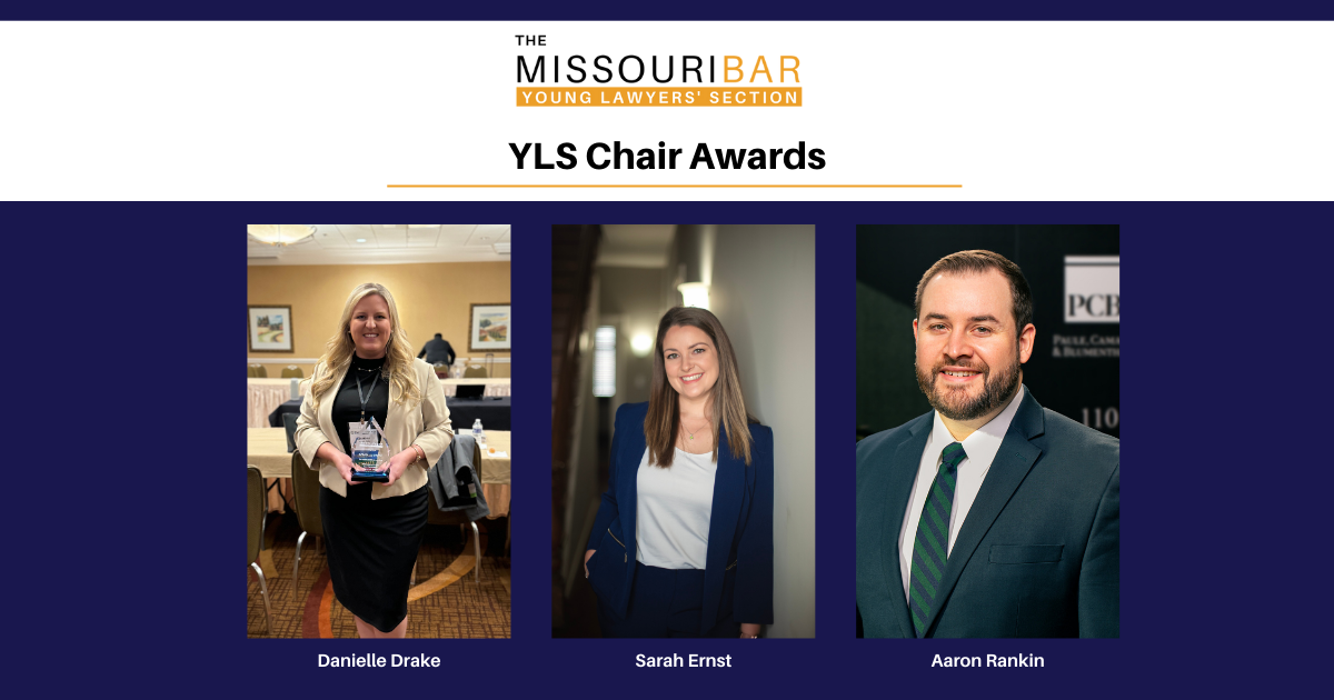 Danielle Drake, Sarah Ernst, Aaron Rankin honored with 2024 YLS Chair ...
