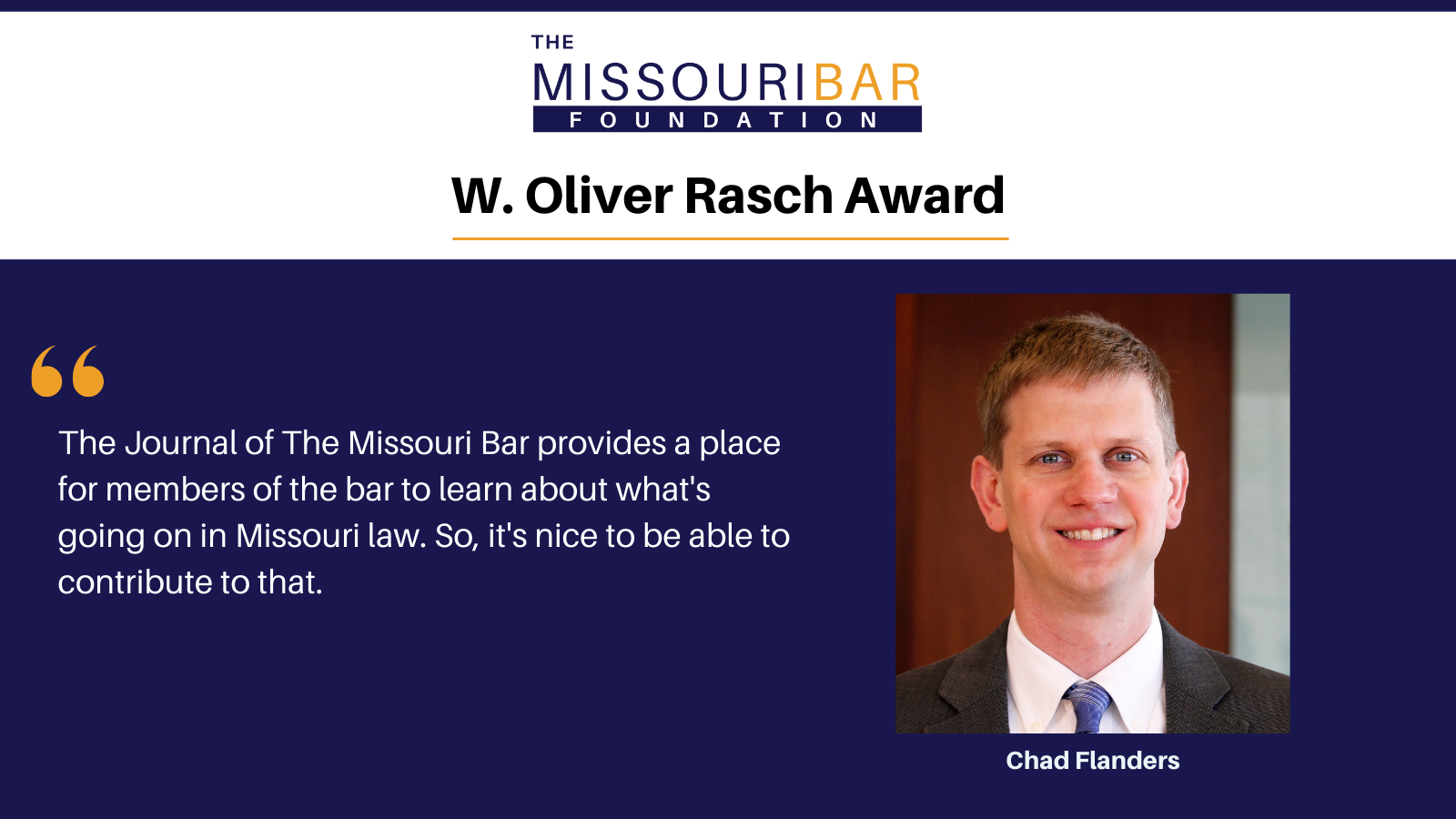 Chad Flanders receives award for excellent legal writing