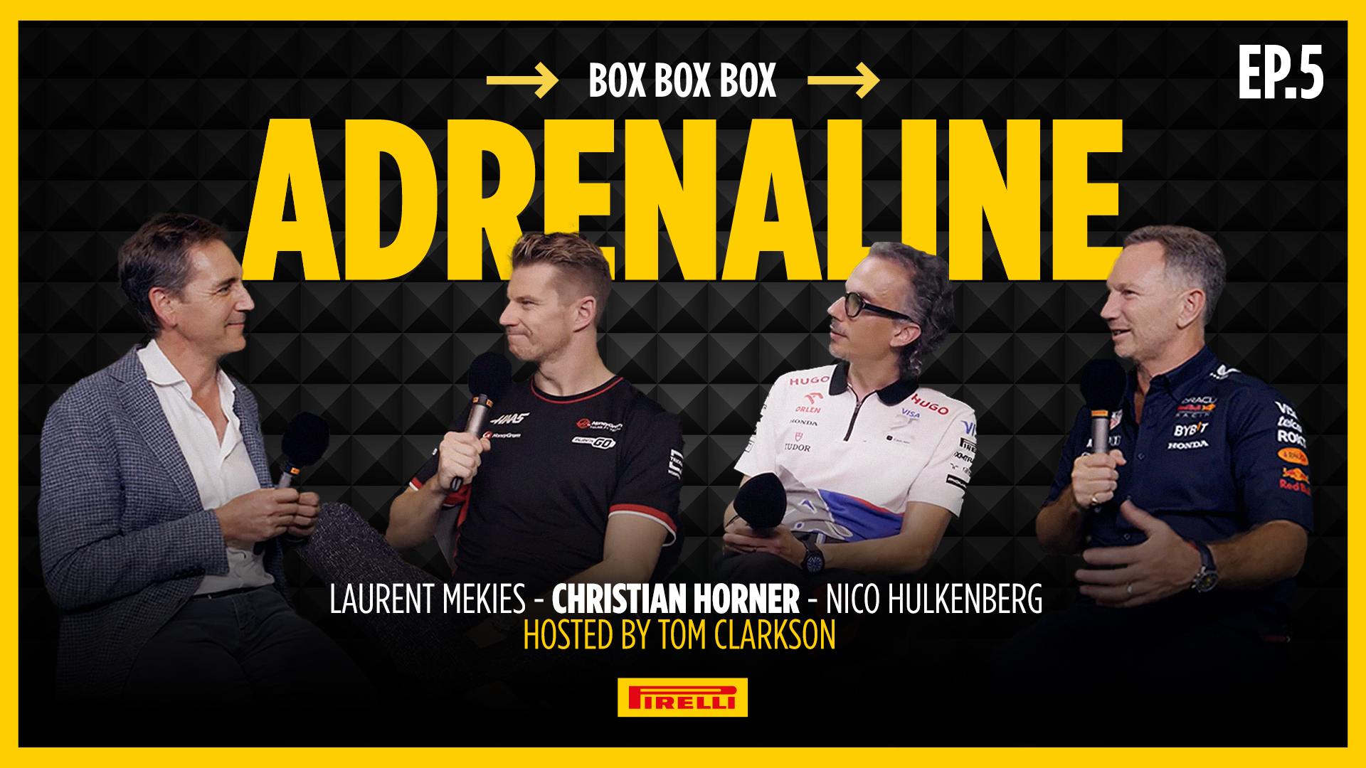 Adrenaline is the topic of the fifth episode of “Box Box Box,” Pirelli ...
