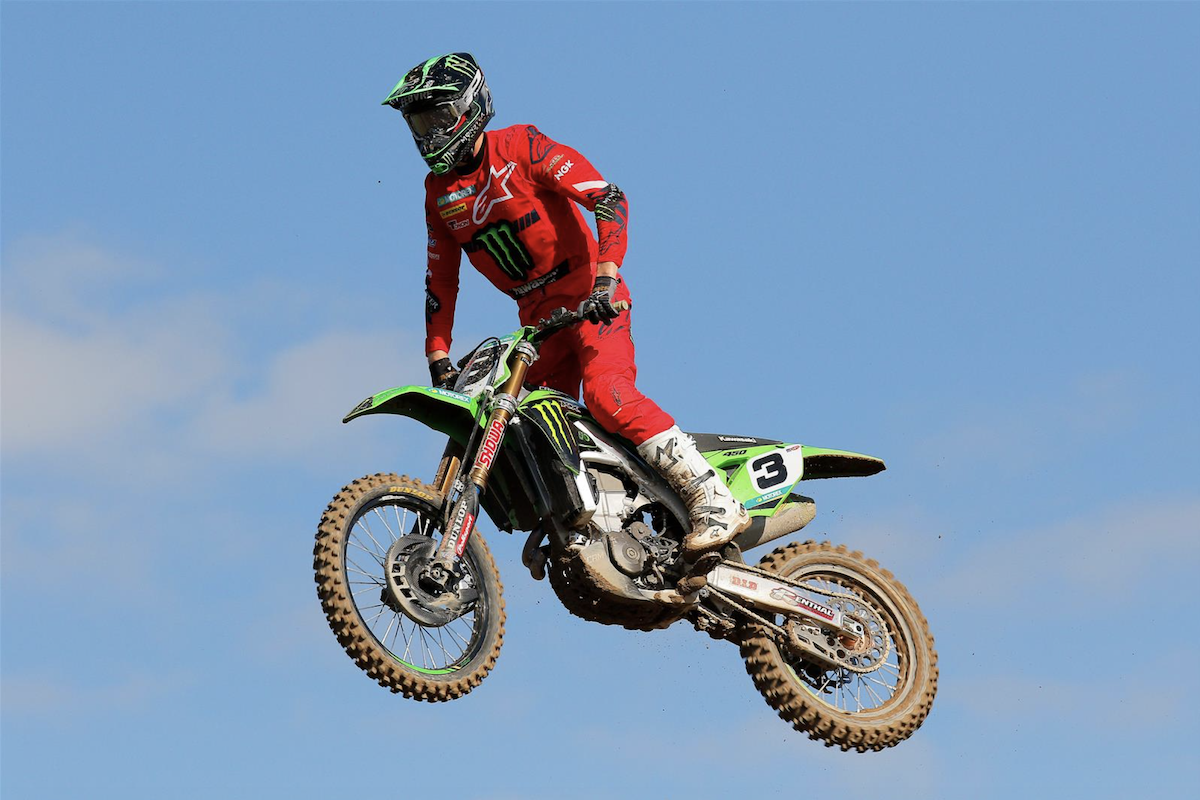 Double Dunlop motocross win with Kawasaki in Lombardy