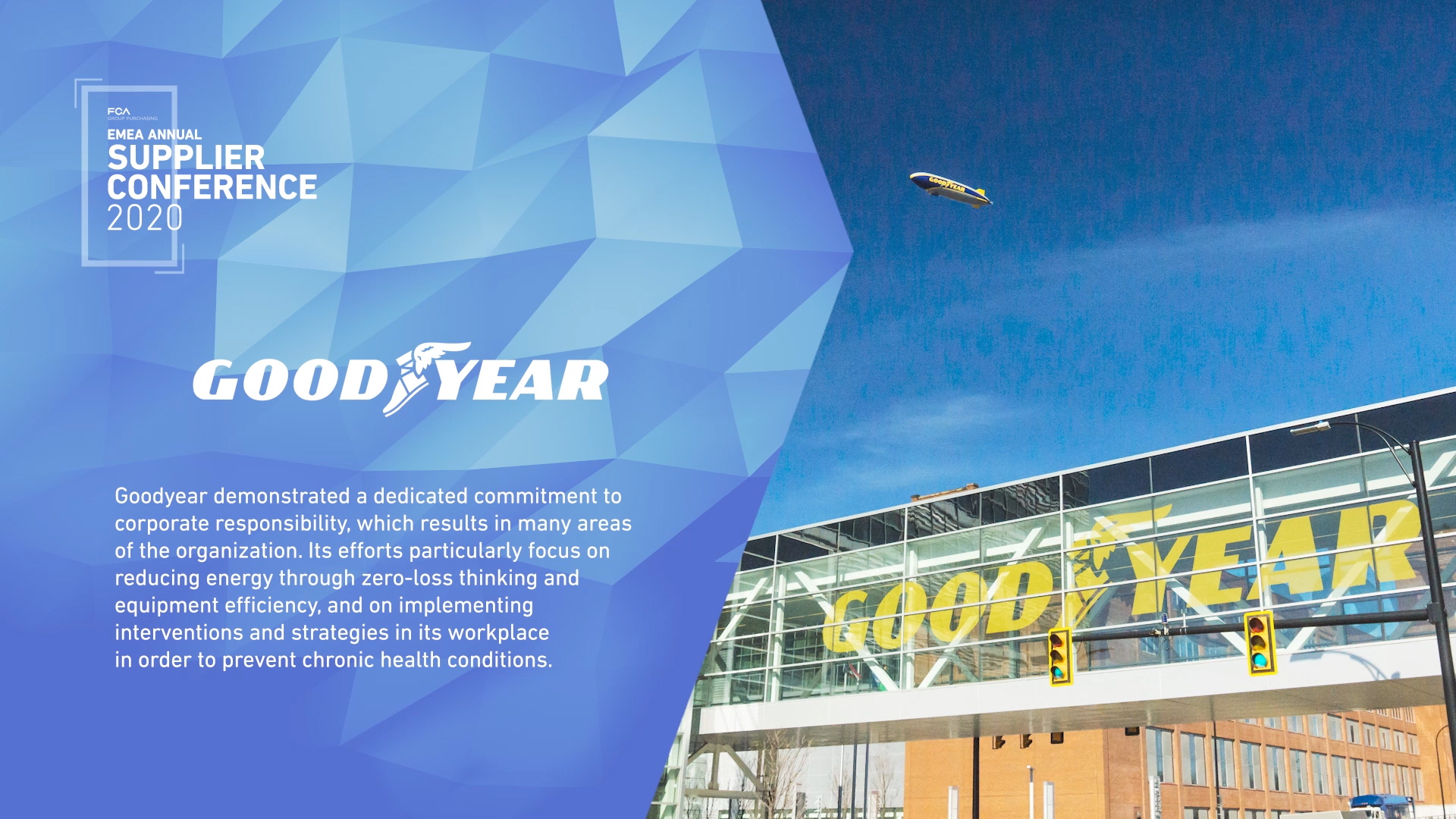 Goodyear receives Sustainability Supplier of the Year Award from FCA